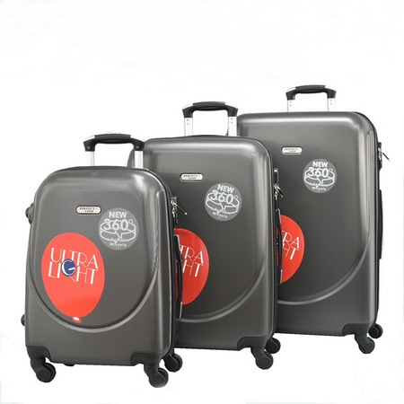 Set valize, Perfect line, ABS, 74x31x48 cm, Grafit - eMAG.ro