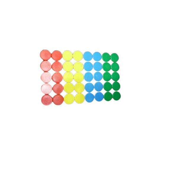 Set 40 magneti pentru tabla, 30x7 mm, Multicolor - eMAG.ro