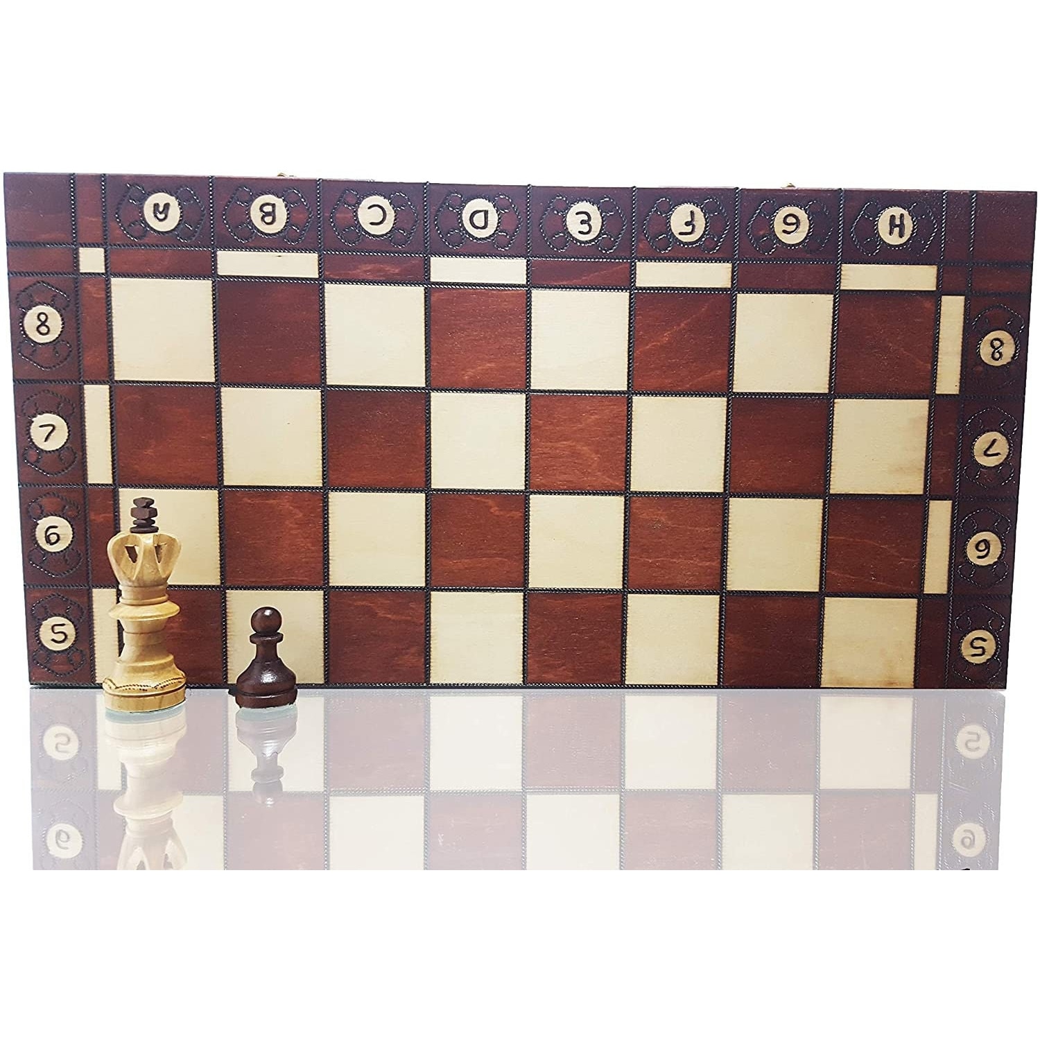 Set de sah Master of Chess, Model clasic, Tabla pliabla, 54 x 54 cm ...
