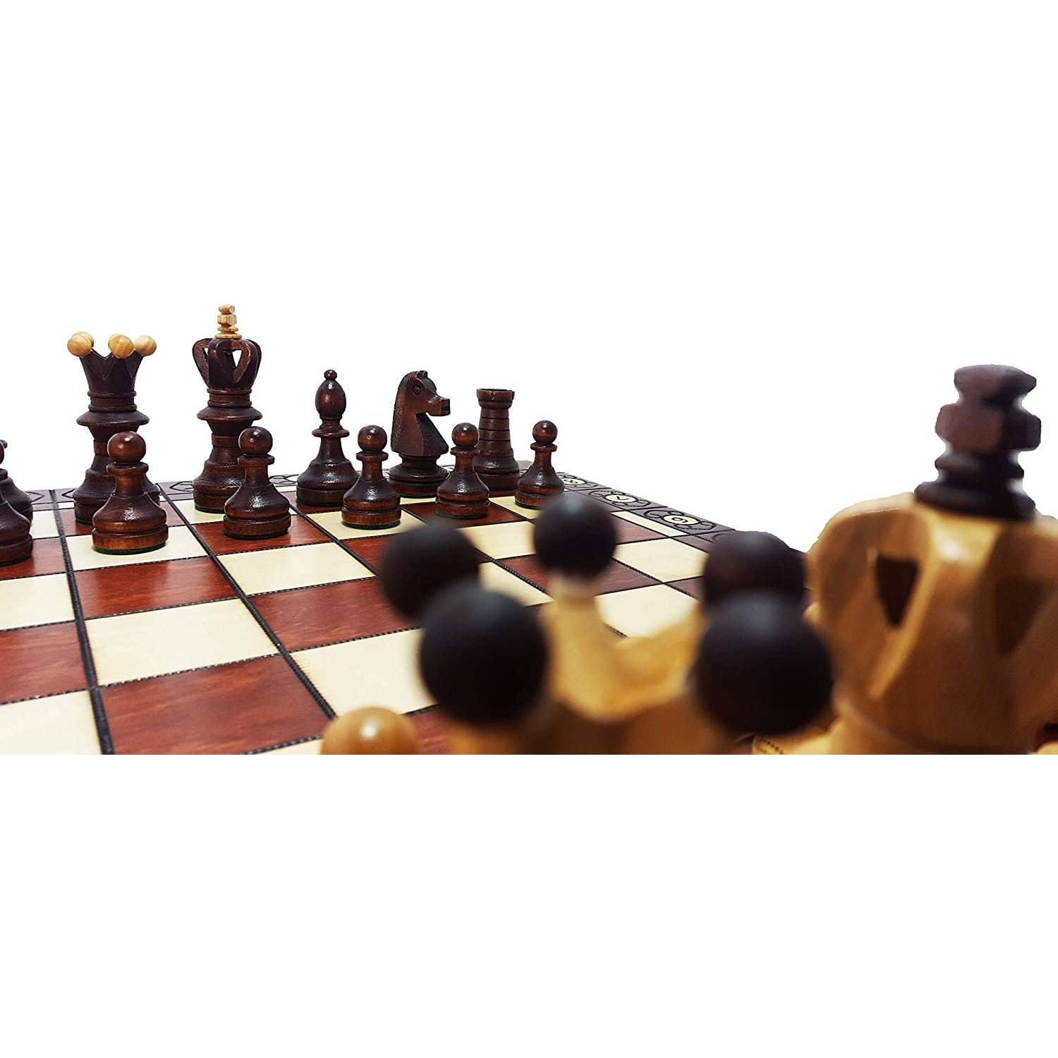 Set de sah Master of Chess, Model clasic, Tabla pliabla, 54 x 54 cm ...