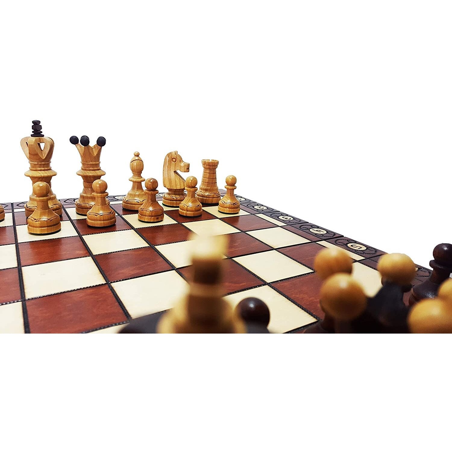 Set de sah Master of Chess, Model clasic, Tabla pliabla, 54 x 54 cm ...