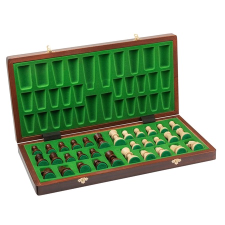Turneu Set de sah Master of Chess, Model clasic, Tabla pliabla, 54 x 54 ...