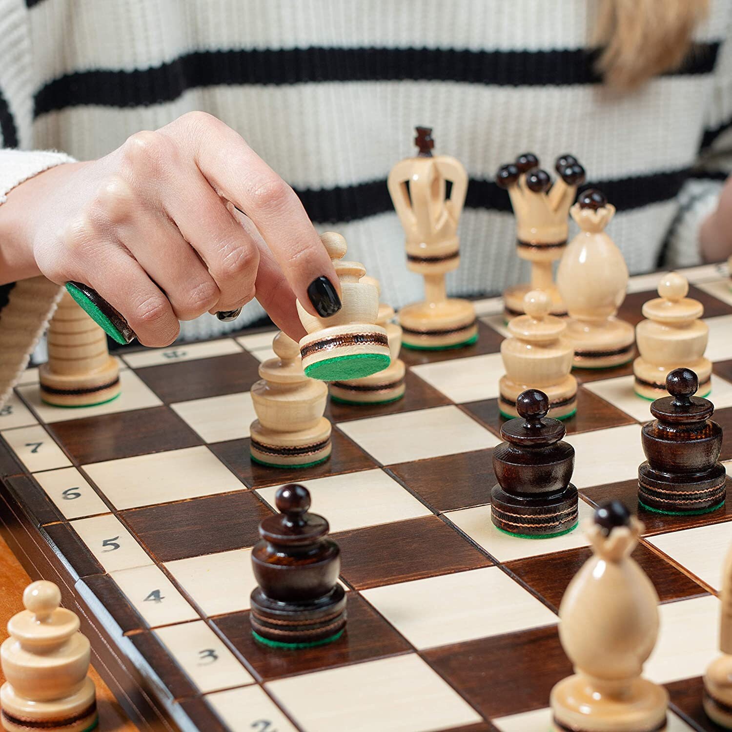 Set de sah Master of Chess, Model clasic, Tabla pliabla, 50 x 50 cm ...