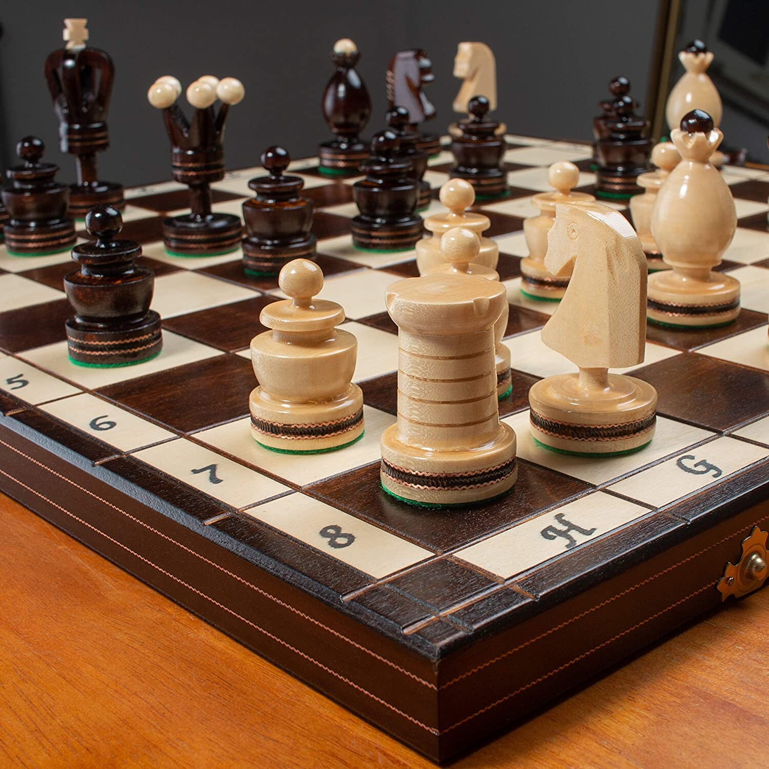 Set de sah Master of Chess, Model clasic, Tabla pliabla, 50 x 50 cm ...