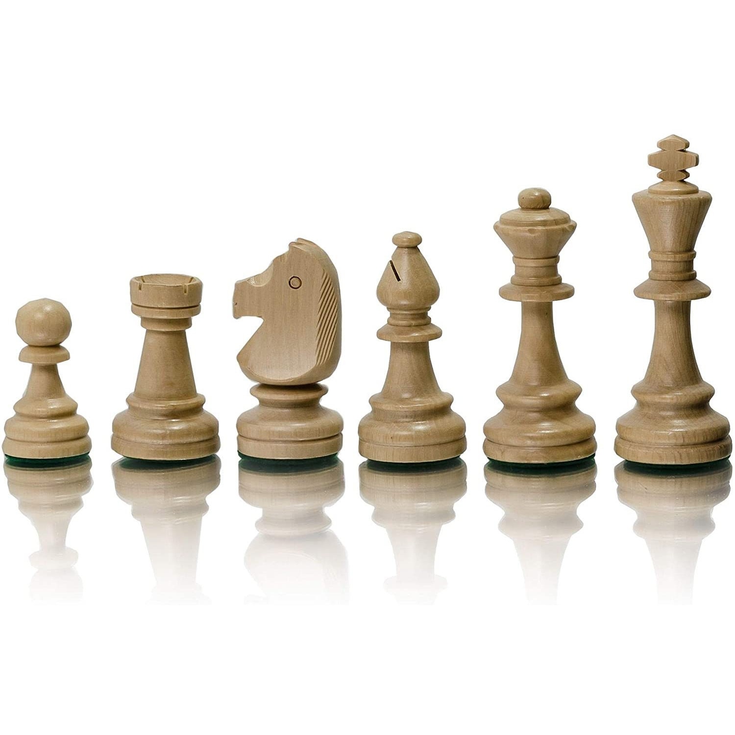 Set piese de sah Master of Chess, Model clasic, Lemn, Alb, Maro - eMAG.ro