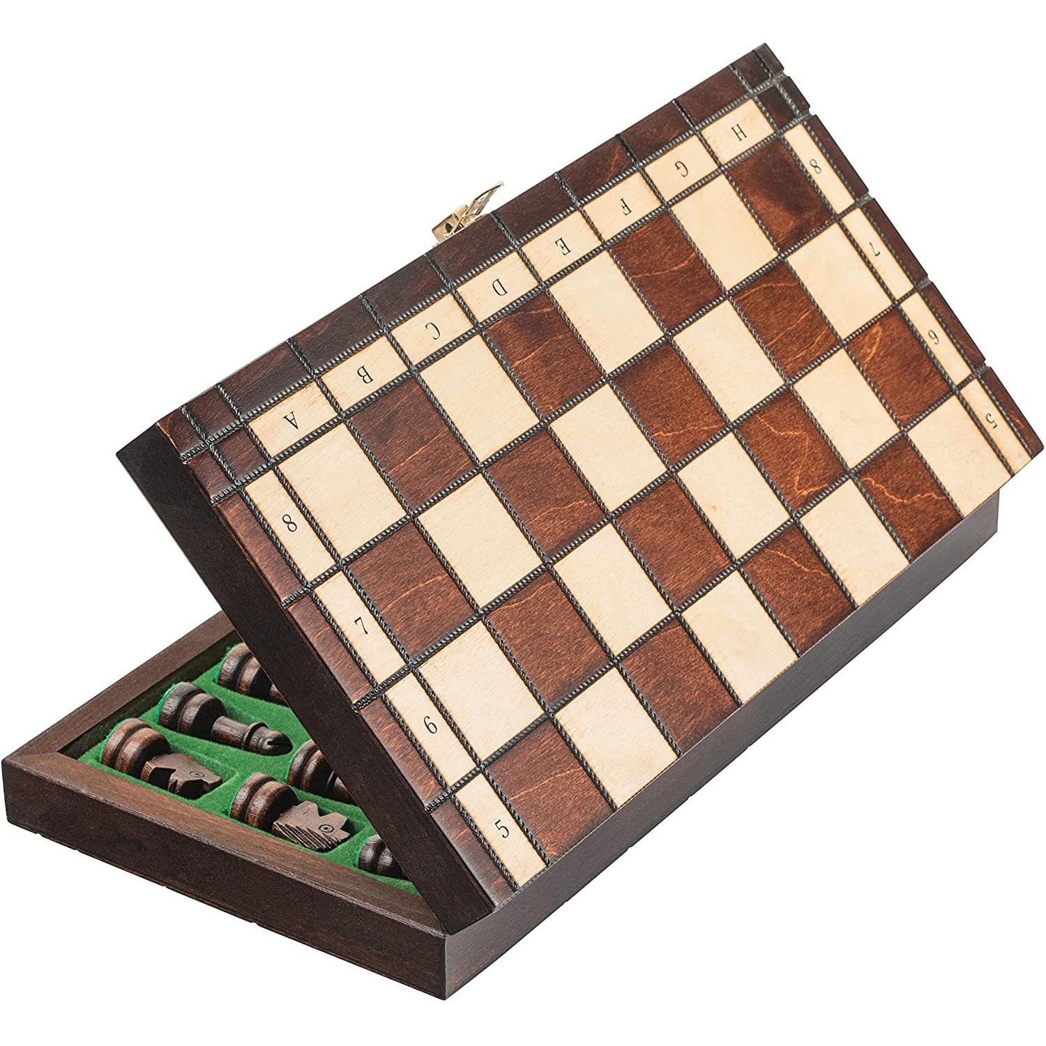 Set de sah Master of Chess, Model clasic, Tabla pliabla, 27.5 x 27.5 cm ...