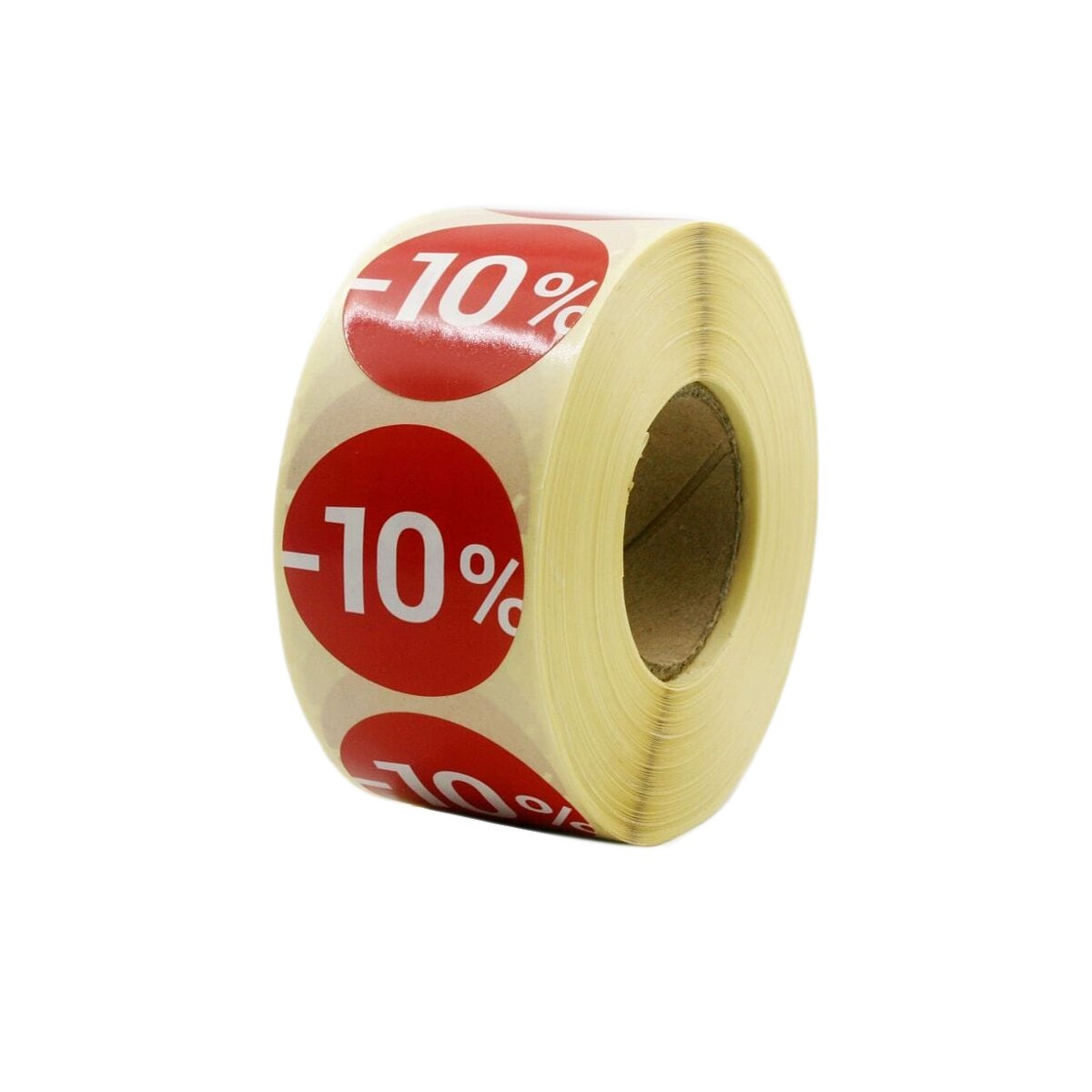 Rola etichete autoadezive personalizate “10%” pentru reducere, diametru ...