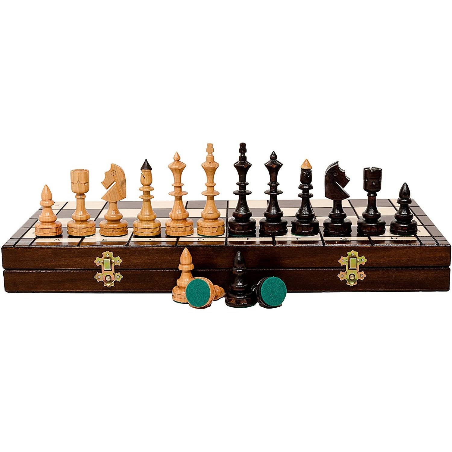 Set de sah Master of Chess, Model clasic, Tabla pliabla, 48 x 48 cm ...