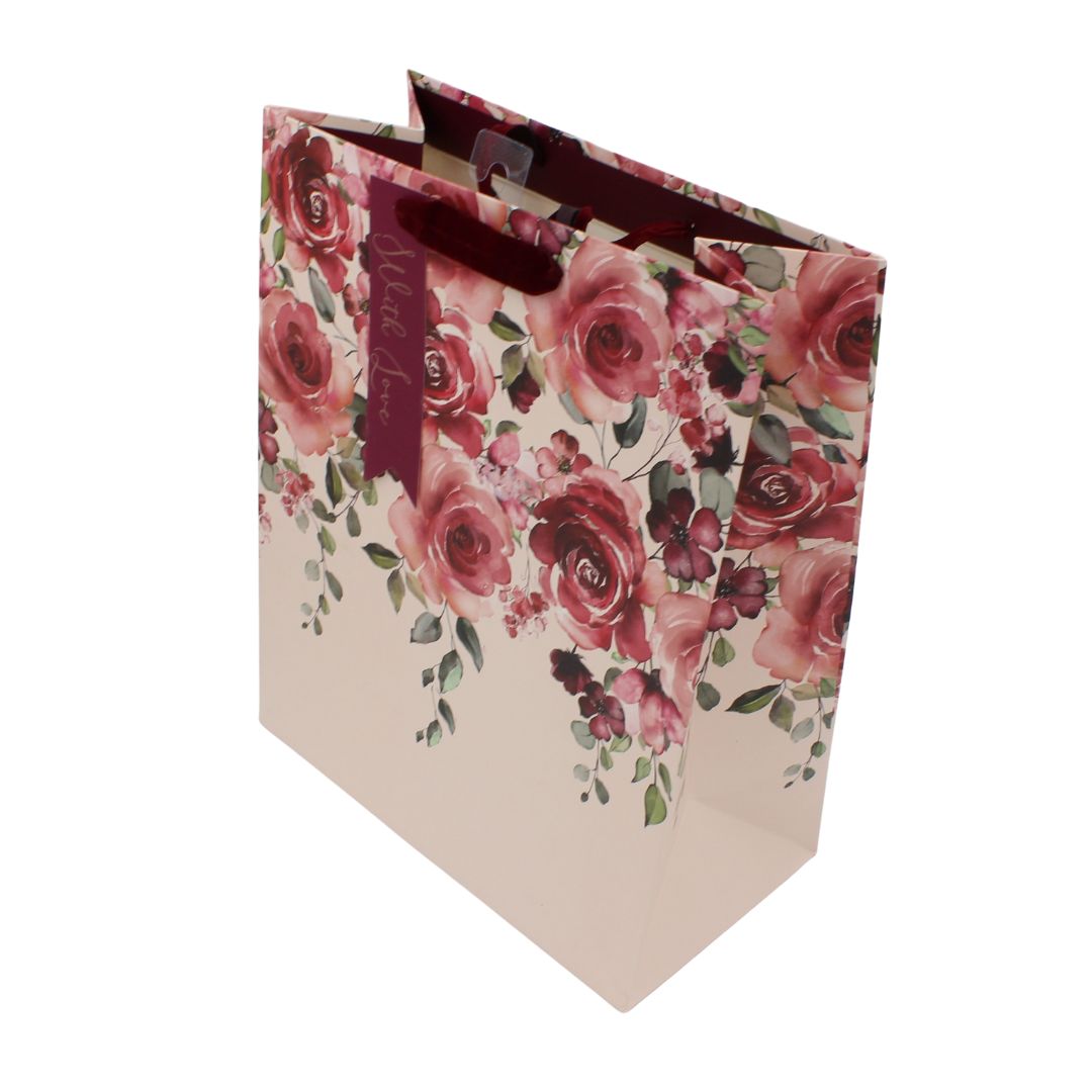 Punga cadou M hartie Romance, 21.5 x 25 x 10 cm - eMAG.ro