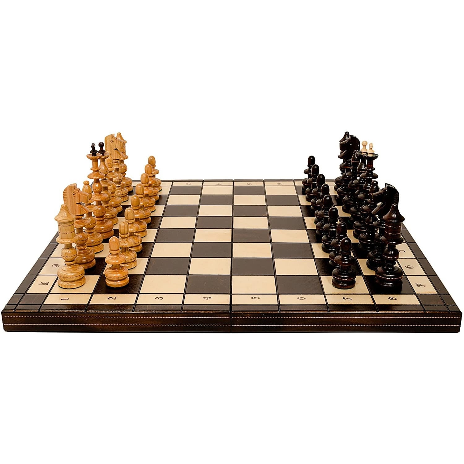 Set de sah Master of Chess, Model clasic, Tabla pliabla, 56 x 56 cm ...