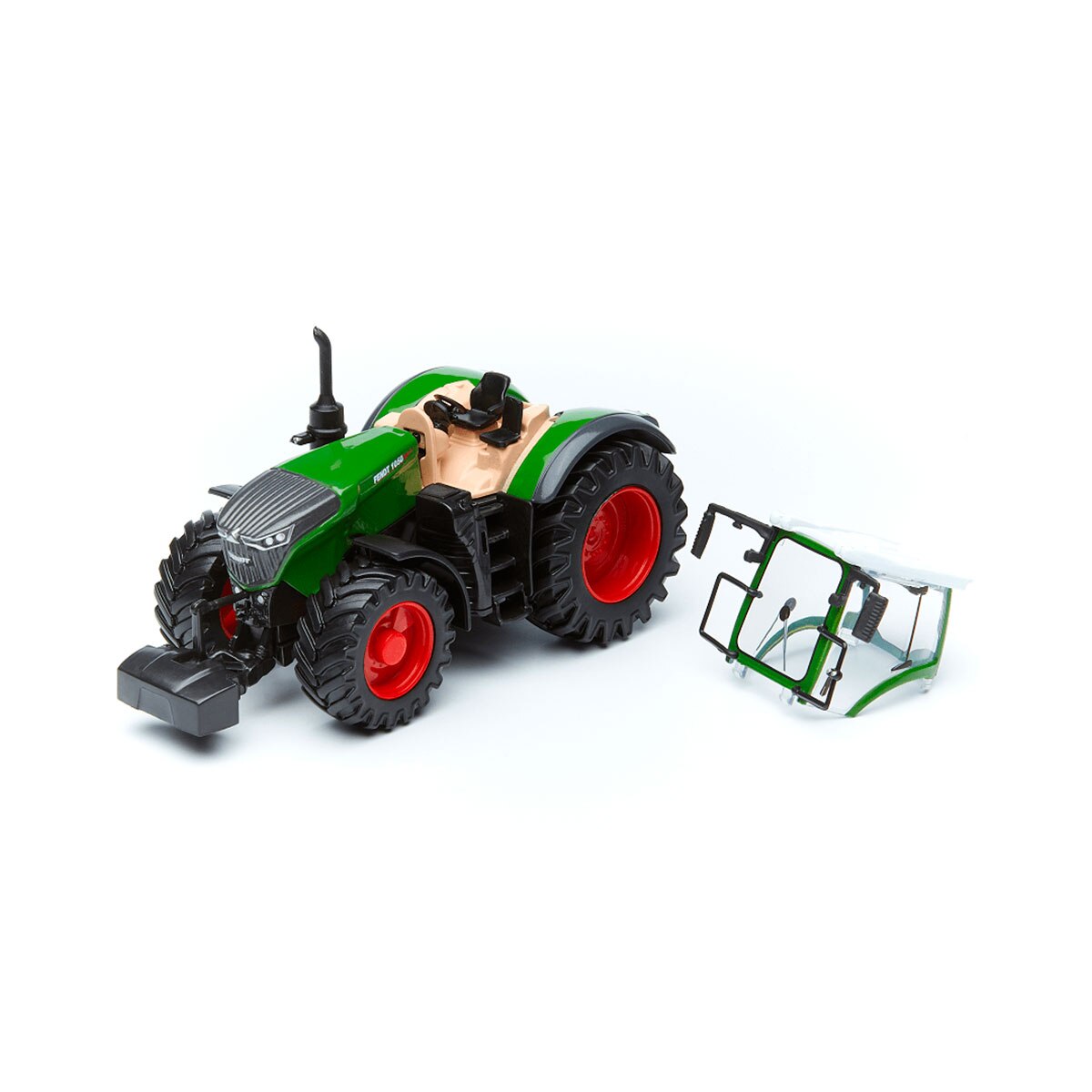 Macheta auto Bburago, tractor Fendt 1050 Vario cu greble rotative 1:32 ...