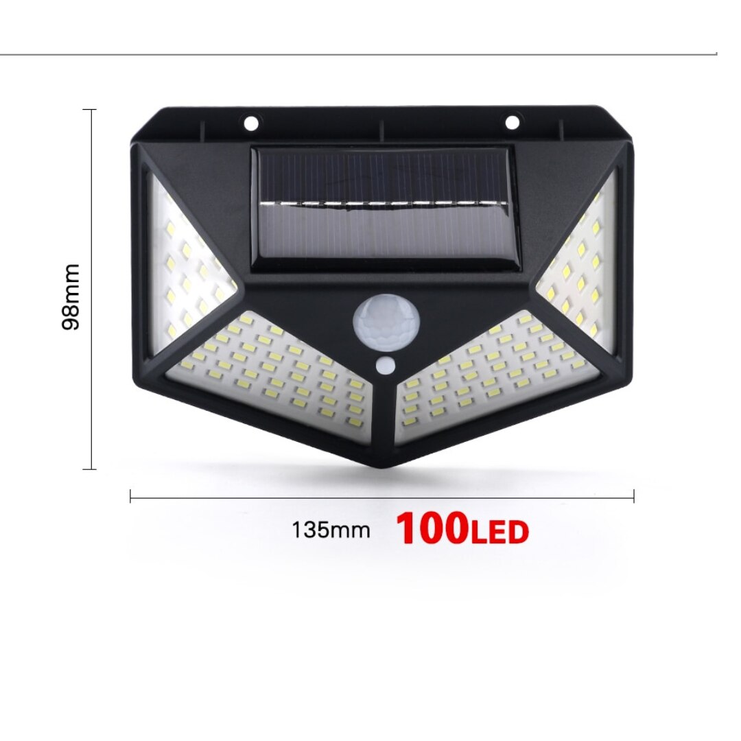 Set 2 Lampi Solare cu senzor de miscare, 100 x LED SMD, 3 moduri de ...
