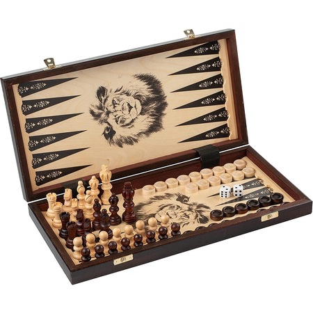 Set 3 in 1 Master of Chess, Sah, Table, Dame, Model clasic, Cu zaruri ...