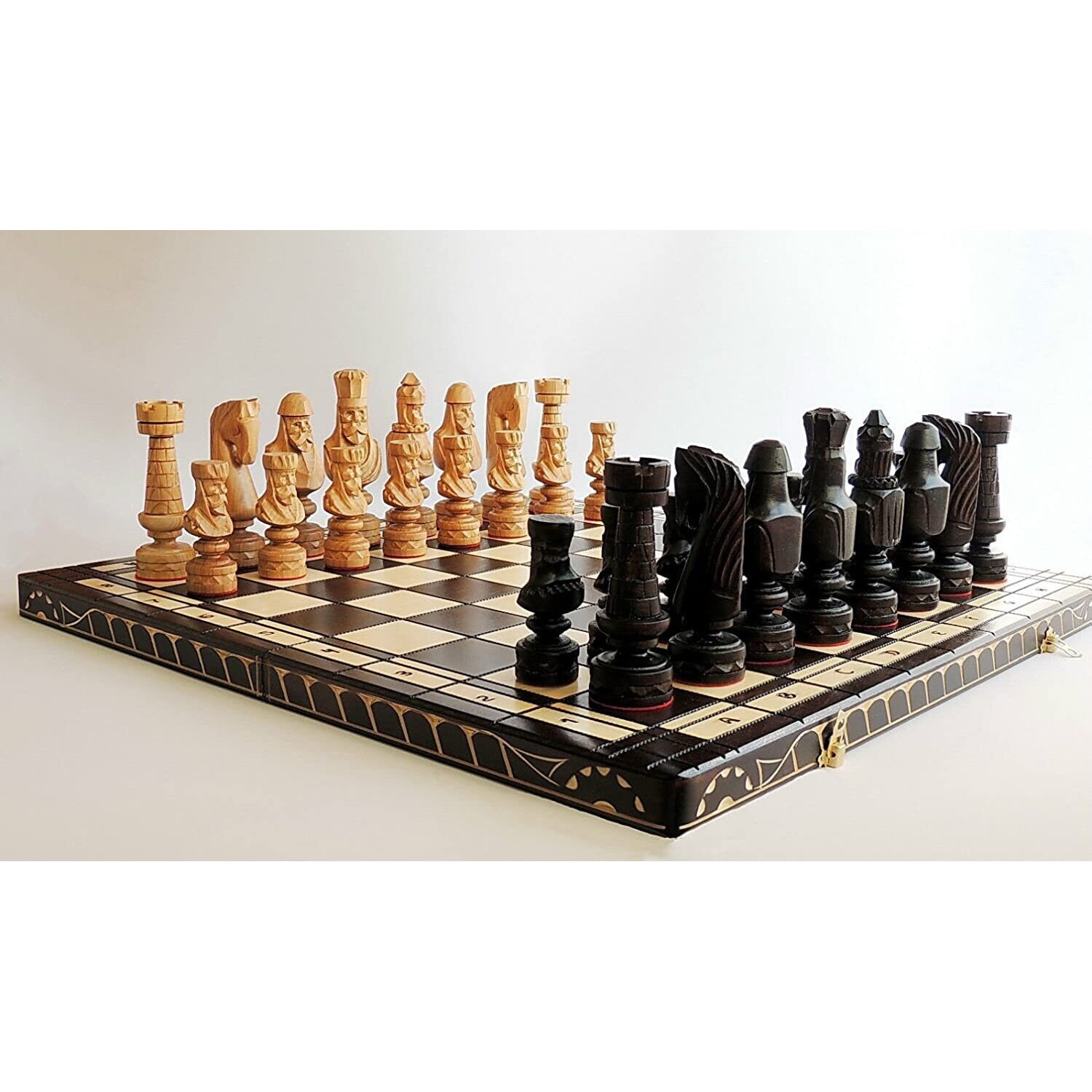 Set de sah Master of Chess, Model clasic, Tabla pliabla, 60 x 60 cm ...