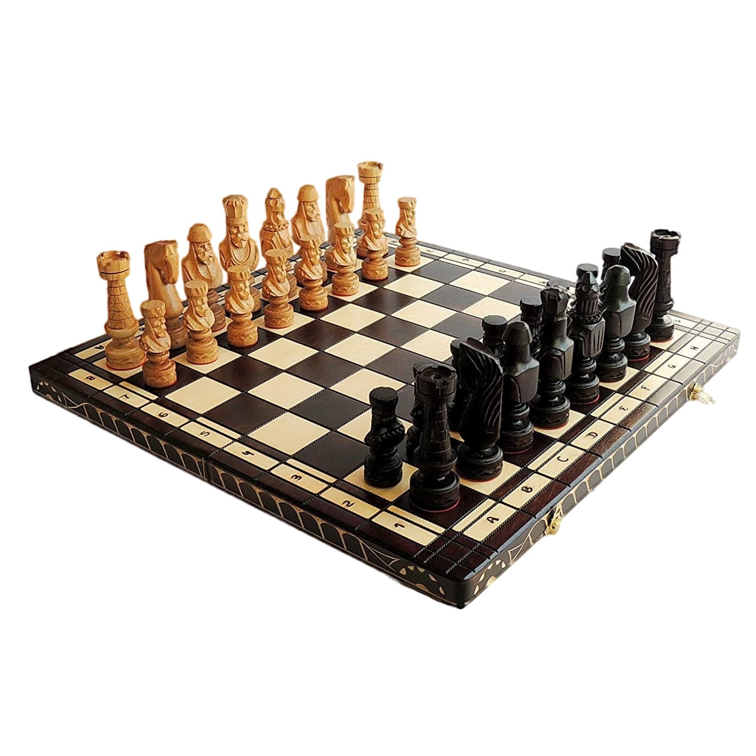 Set de sah Master of Chess, Model clasic, Tabla pliabla, 60 x 60 cm ...