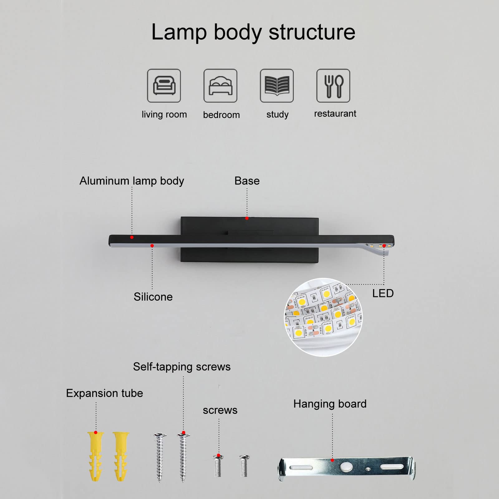 Aplica rotativa LED, WALALLA, 2700k-3000k, 6W, Maro - eMAG.ro