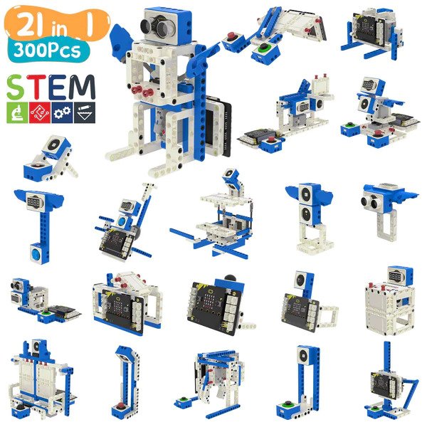 Kit robot 21 in 1 - World of Module, cu placa de baza MicroBit V2 - eMAG.ro