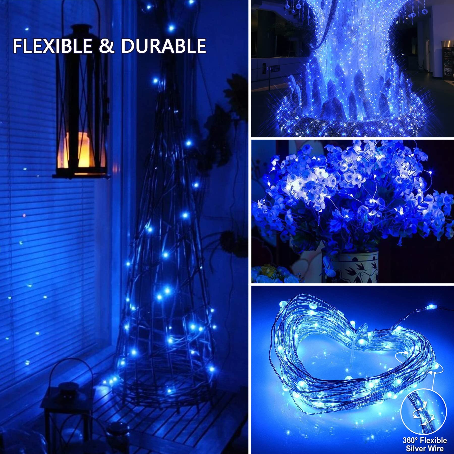 Ghirlanda solara, WALALLA, LED, 12 m, Alb - eMAG.ro