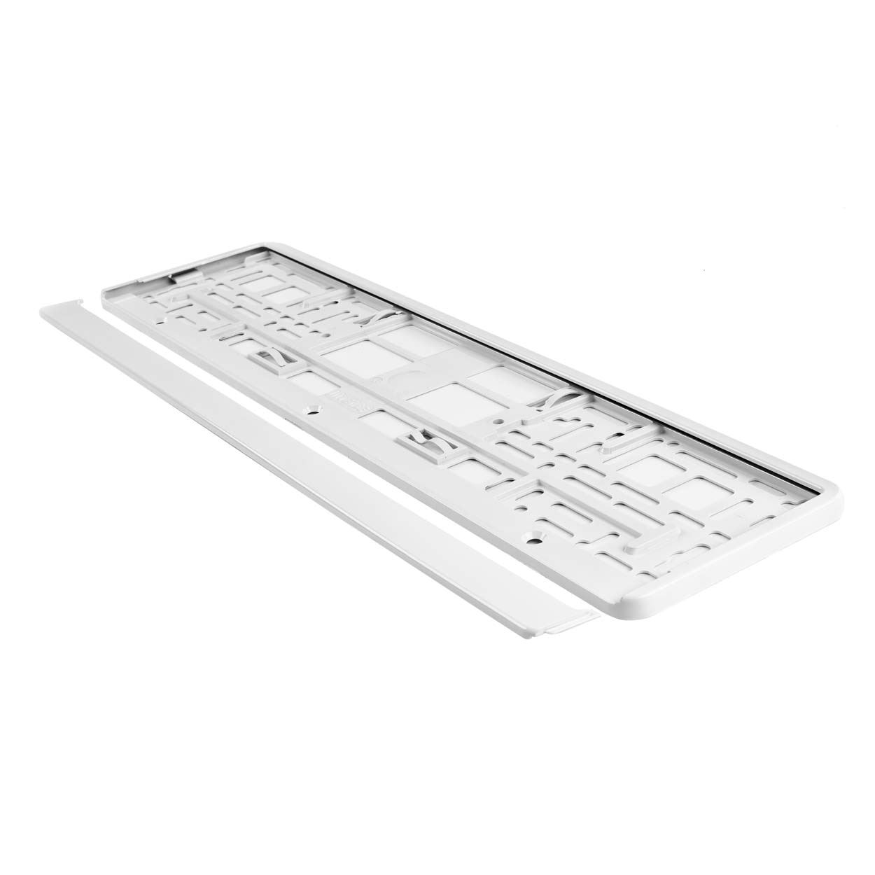 Suport numar de imatriculare auto Premium Mercaton®, Plastic, Alb ...
