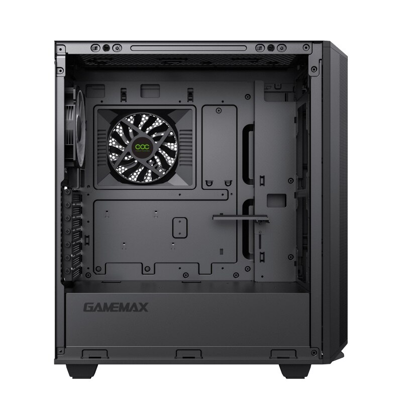 Carcasa Gamemax Precision, Middle Tower, fara sursa, ATX, ARGB, Black ...