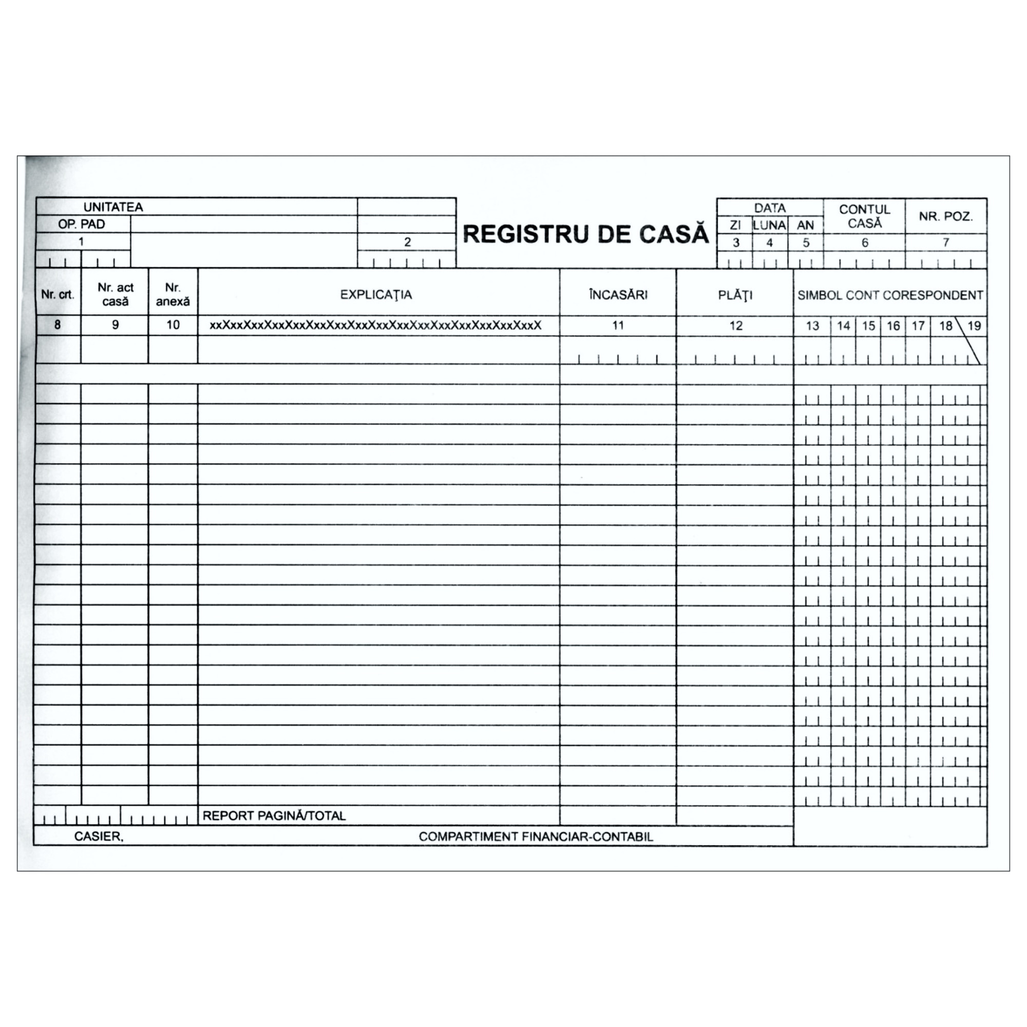 Registru de casa A4 - model 2, A4, autocopiativ, 2 exemplare., 50 ...