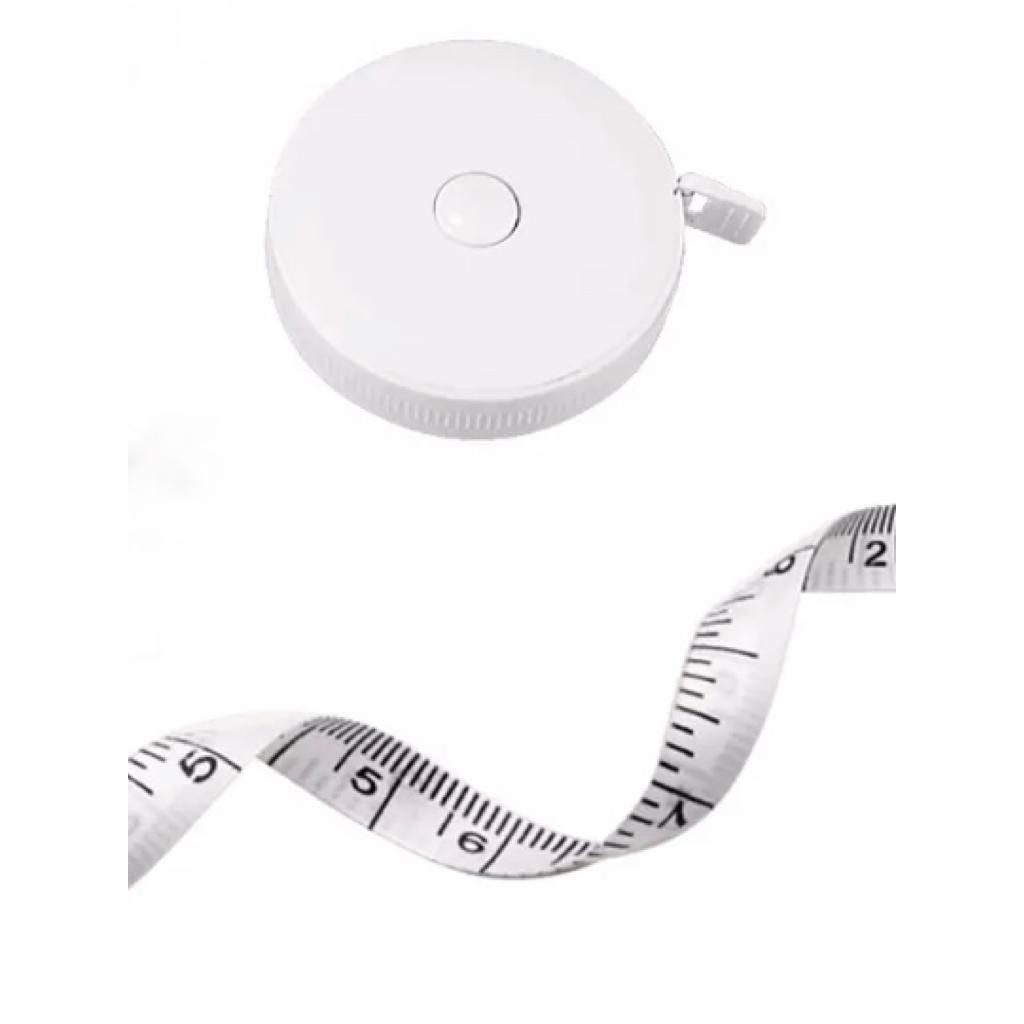 Ruleta centimetru de croitorie, 150 cm, alb, cu buton de autorevenire ...