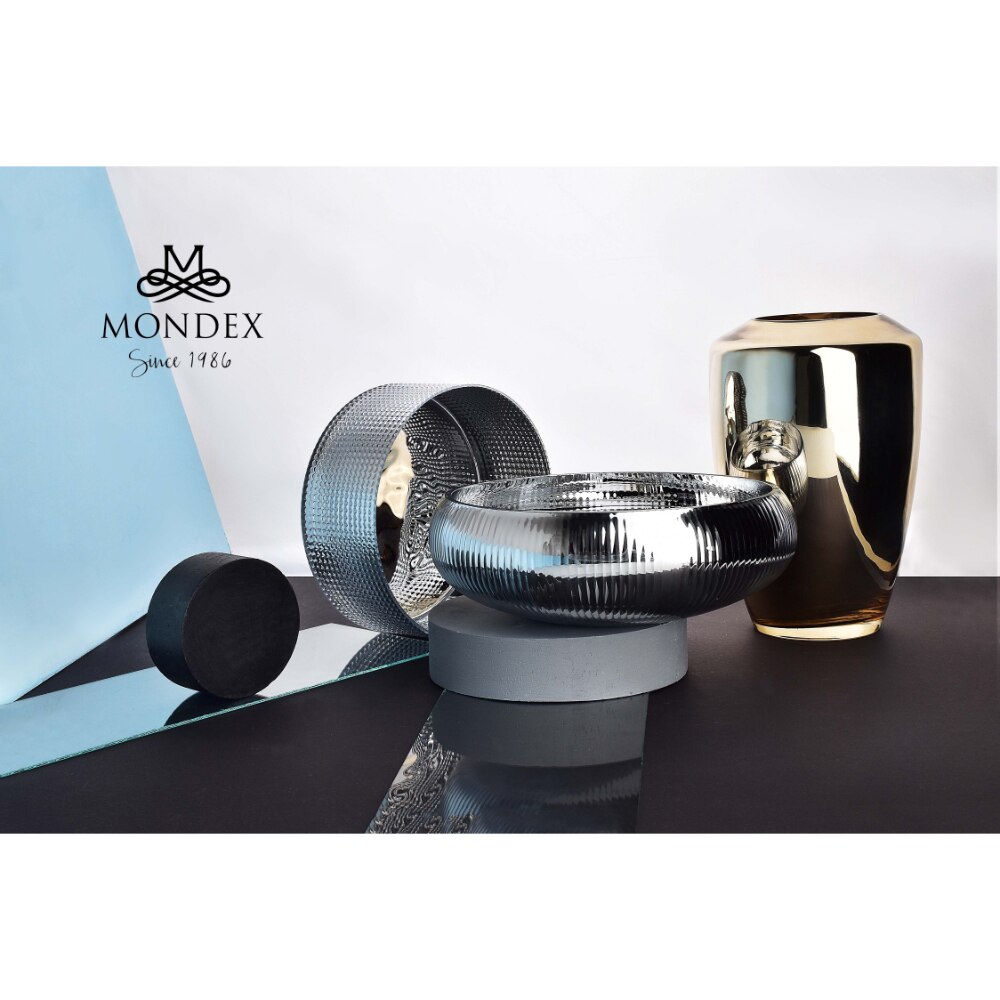 Стъклена купа Mondex, 29x29 см, Сребърен - eMAG.bg