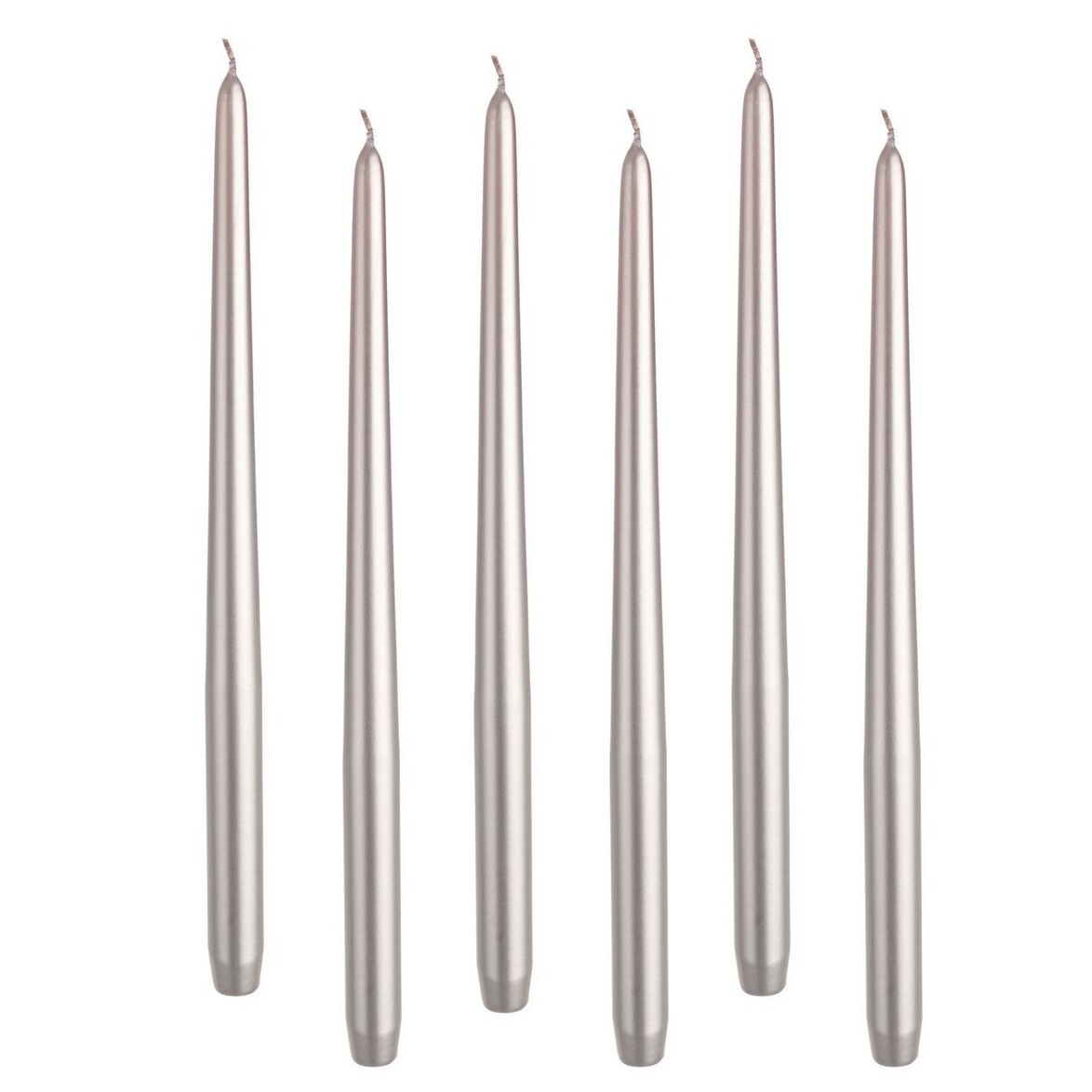 Set 6 lumanari argintii 2.5x40 cm - eMAG.ro