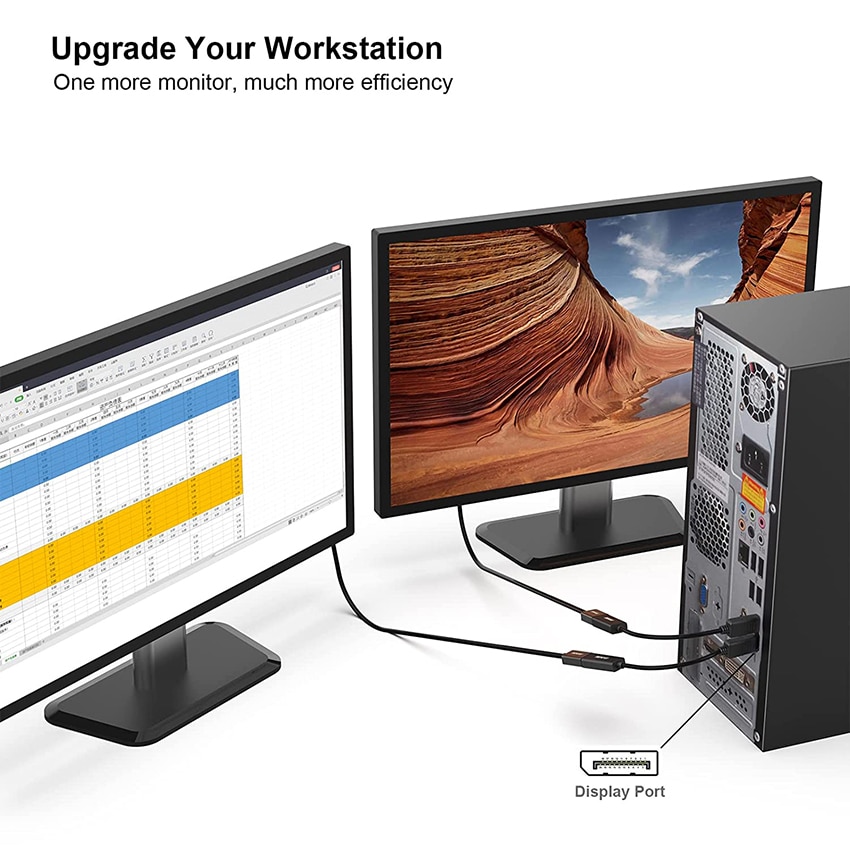 Adaptor monitor, Display Port/HDMI, Negru - eMAG.ro