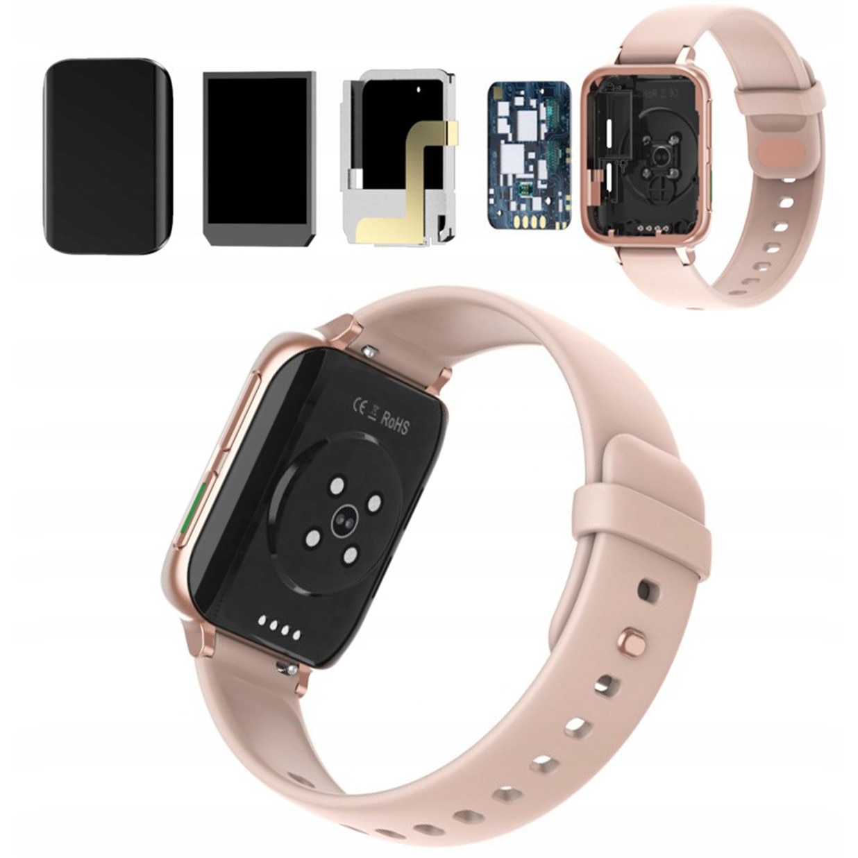 Ceas smartwatch pentru femei, Ecran IPS, Monitorizare sanatate/SMS ...