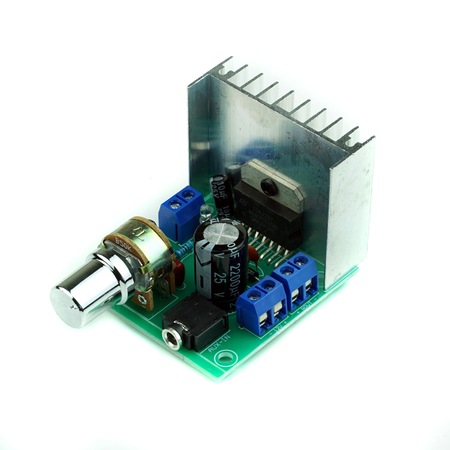 Amplificator audio, 2 x 15W, 12V, TDA7297, Cu buton, Multicolor - eMAG.ro