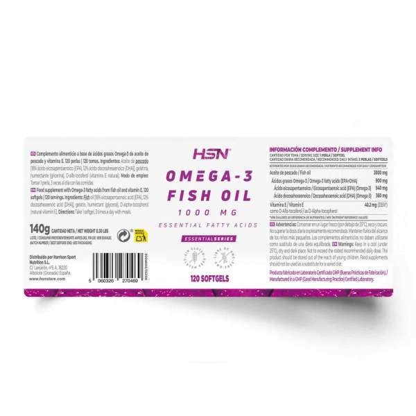 HSN Omega-3 halolaj 1000 mg - 120 lágyzselé - eMAG.hu