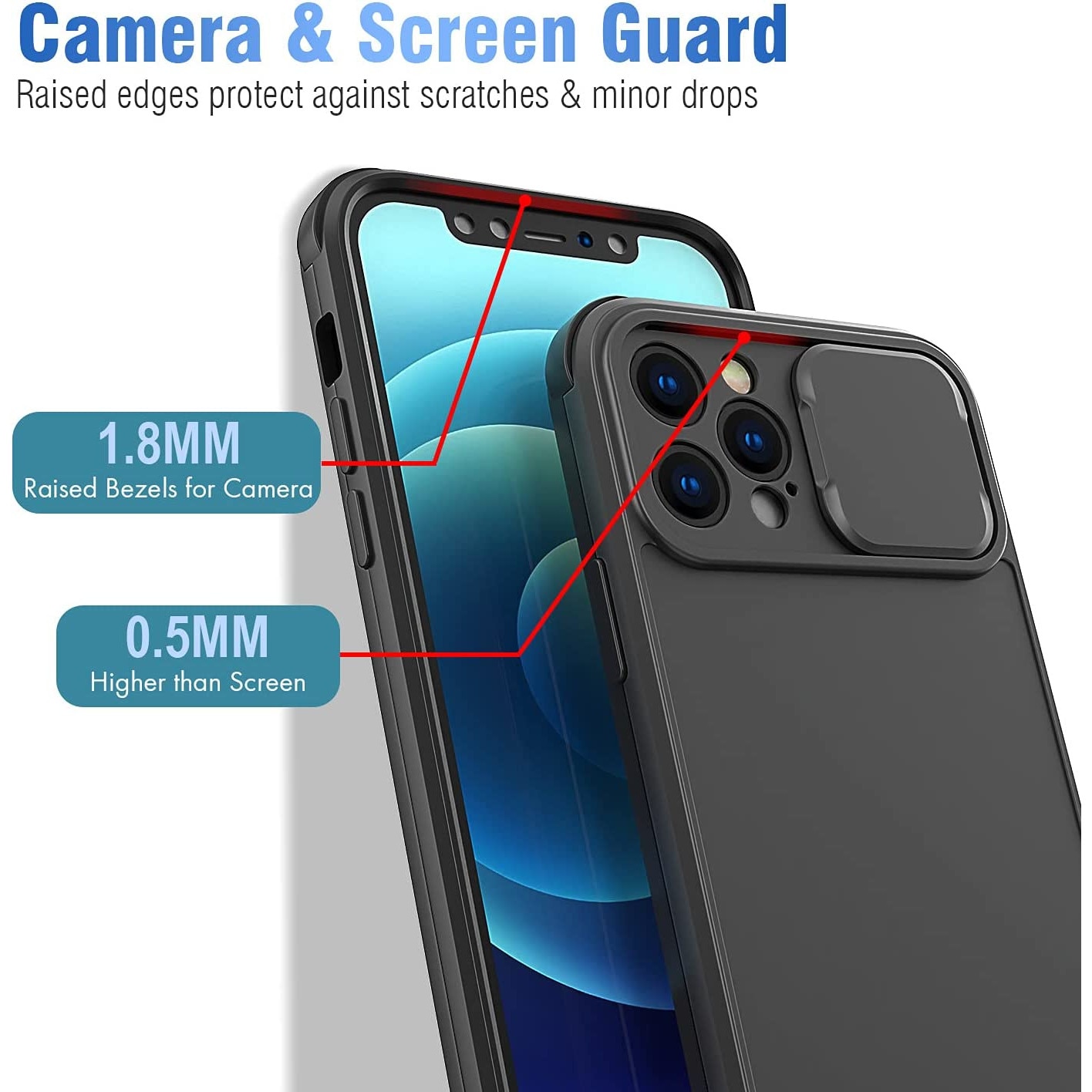 Кейс за Apple iPhone 12 Pro, Camera Slide Protector, Удароустойчив ...