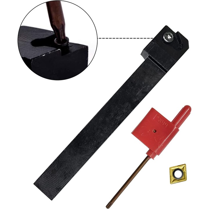 Set cutite de strung cu placute amovibile, 7 pese de strunjit cu ...