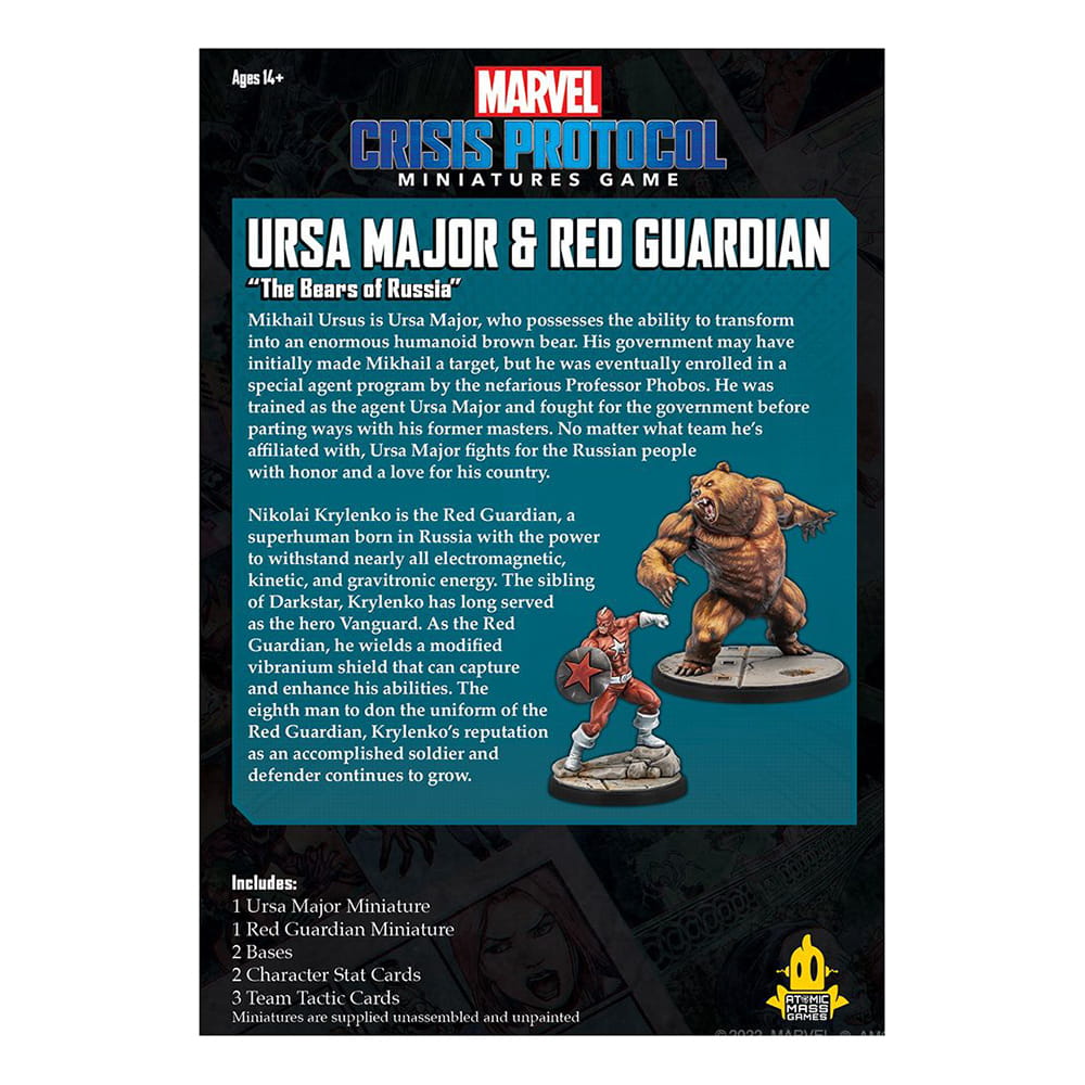 Комплект фигурки Ursa Major & Red Guardian, Marvel Crisis Protocol ...