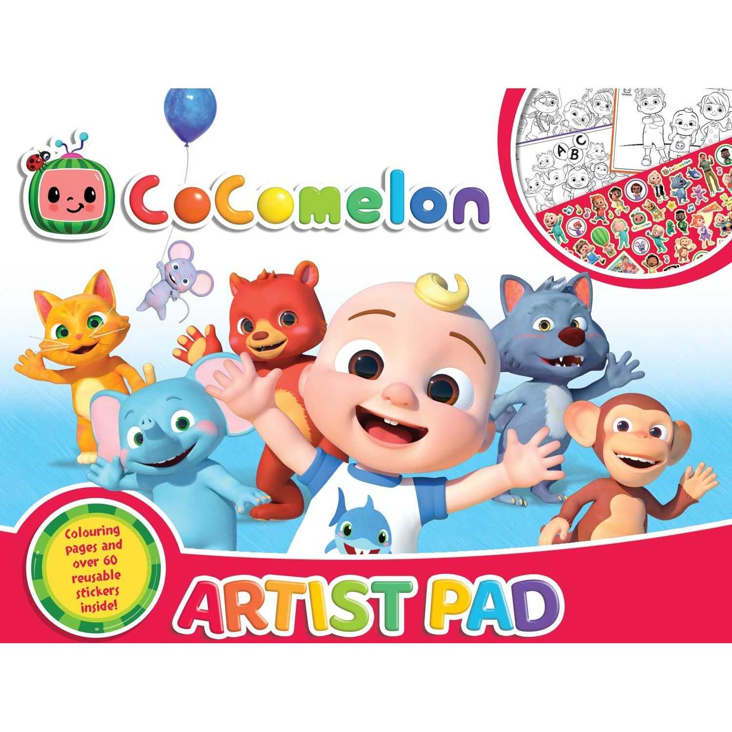 Bloc de colorat Cocomelon Artist Pad cu stickere, Alligator - eMAG.ro