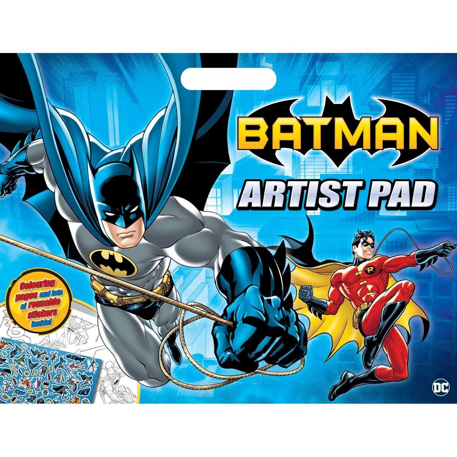 Bloc de colorat Batman Artist Pad cu stickere, Alligator - eMAG.ro