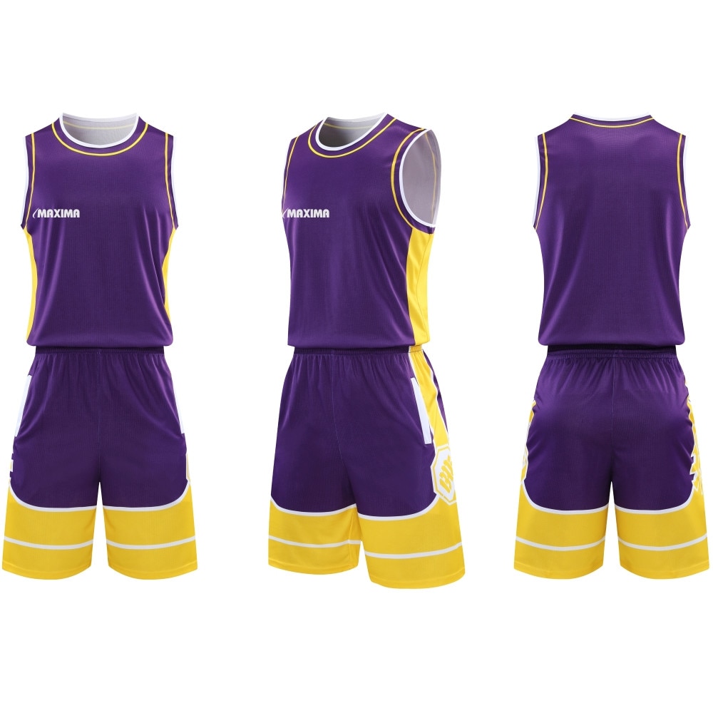 Echipament de baschet copii, Maxima, Violet/Galben, 32EU - eMAG.ro