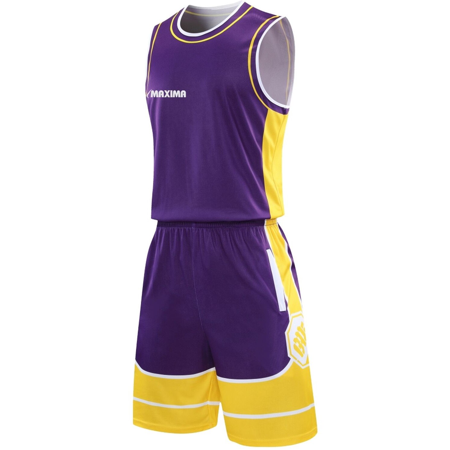 Echipament de baschet copii, Maxima, Violet/Galben, 32EU - eMAG.ro