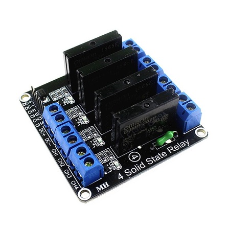 Releu cu stare solida, 4 Canale, SSR LL, 2A / 240V, 55 x 55 x 25 mm ...