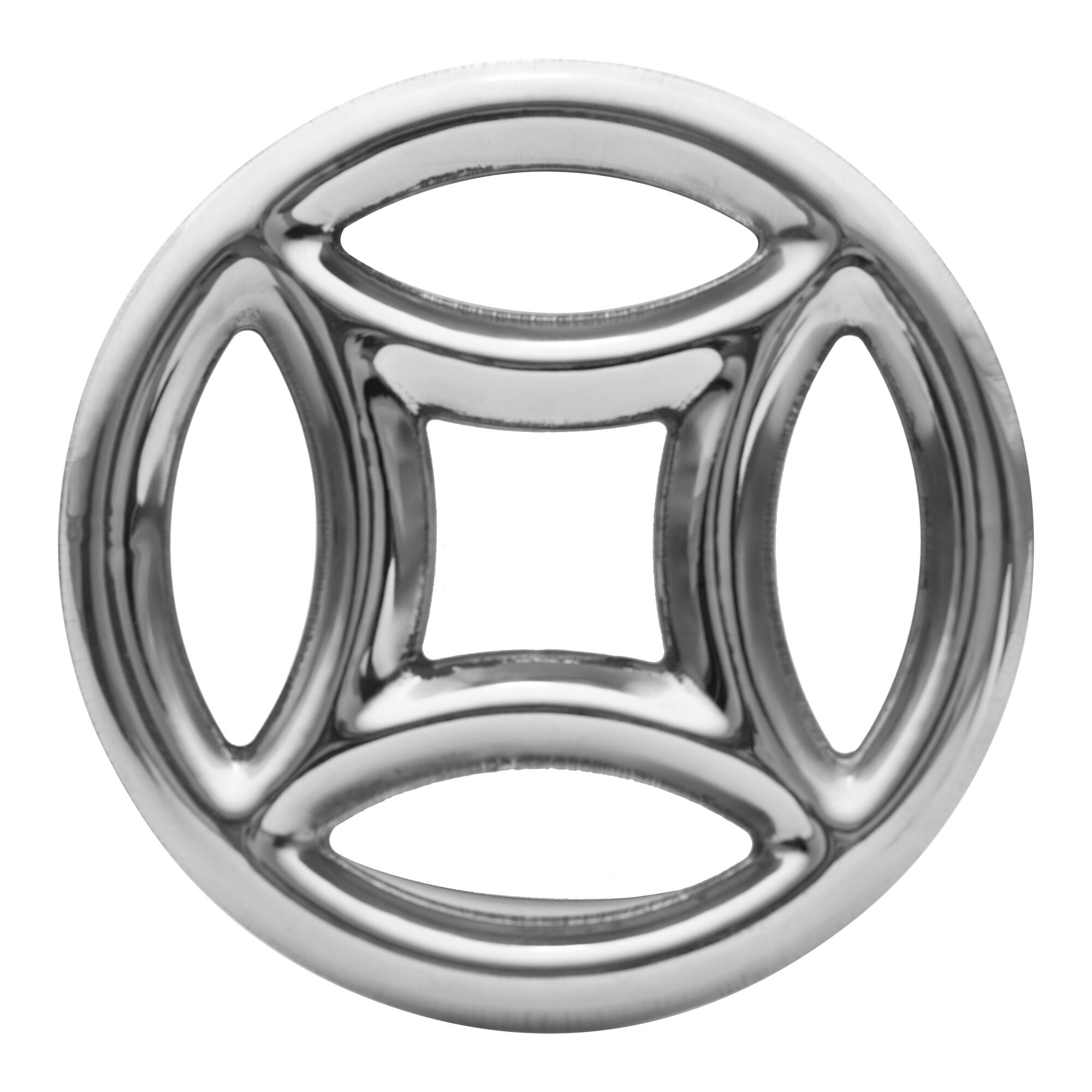 Ornament inox cerc cu patratel, Gsp Inox, 120mm - eMAG.ro