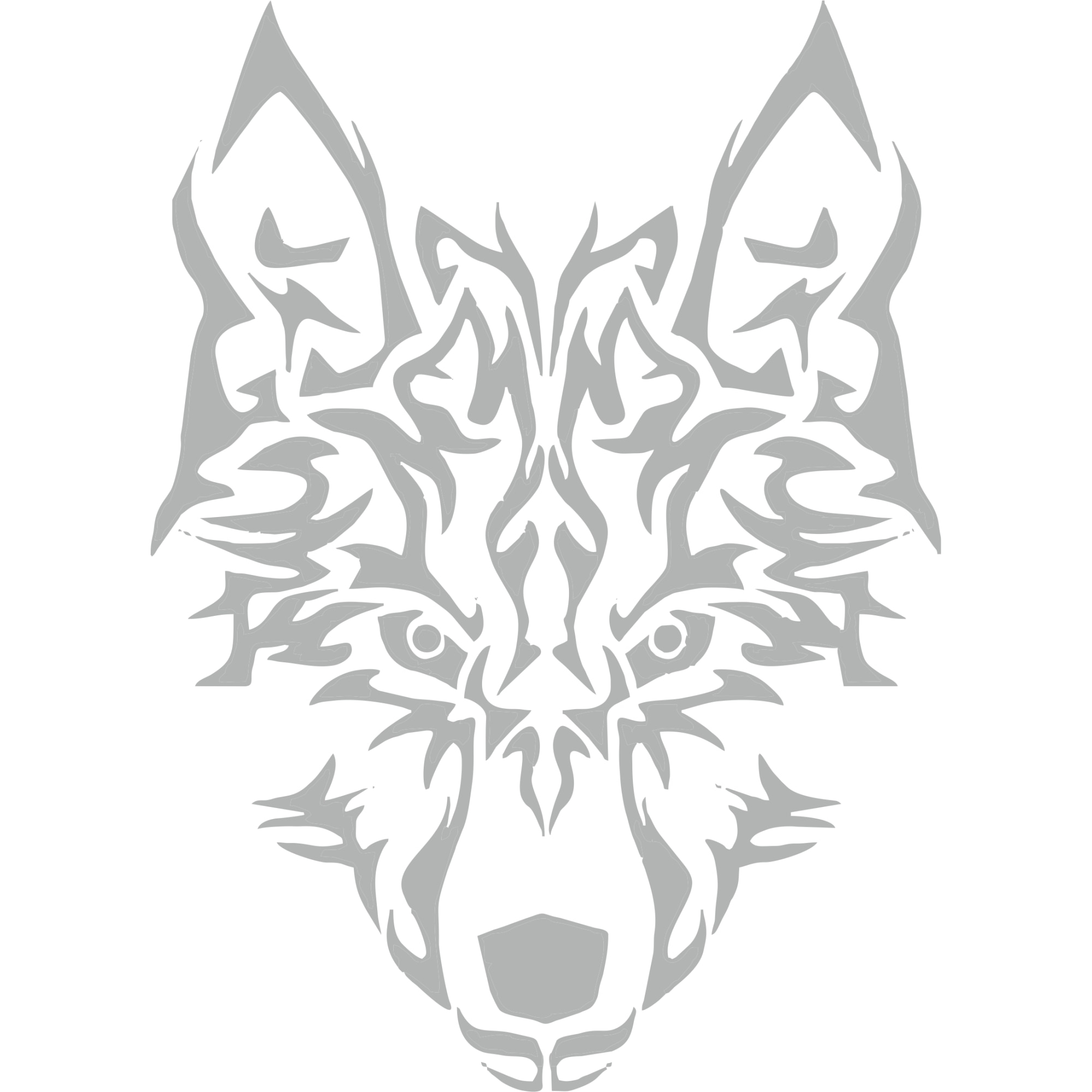 Sticker auto Wolf, Alb, 20 cm - eMAG.ro