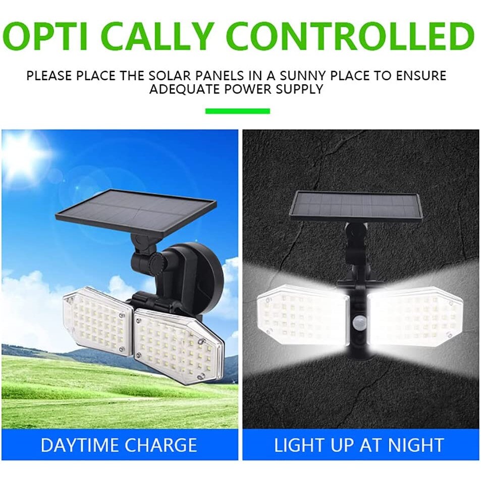 Set 5 Lampi Solare Duble, HYT ®, 78 LED-uri Puternice, Pentru Exterior ...