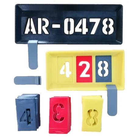 Set 2 Sabloane cu manere pentru Identificator Stupina si Numerotare ...