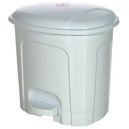 Cos de gunoi cu pedala din plastic, Alb, 3 l - eMAG.ro