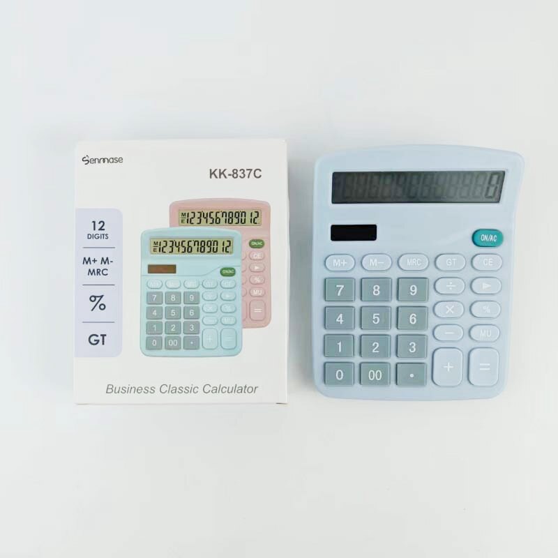 Calculator de birou DX-837, Senmase, 12 Cifre, 14.5x12x2.5cm, Albastru ...