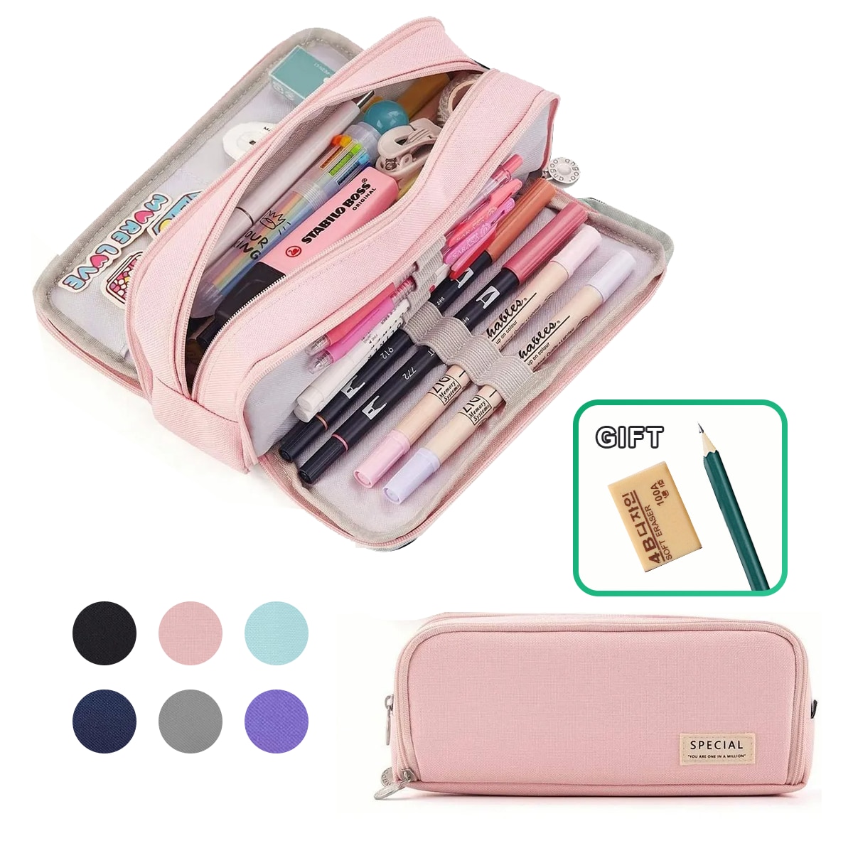 Penar copii, LPAILON, Poliester, 21.5x9x7 cm, Roz - eMAG.ro