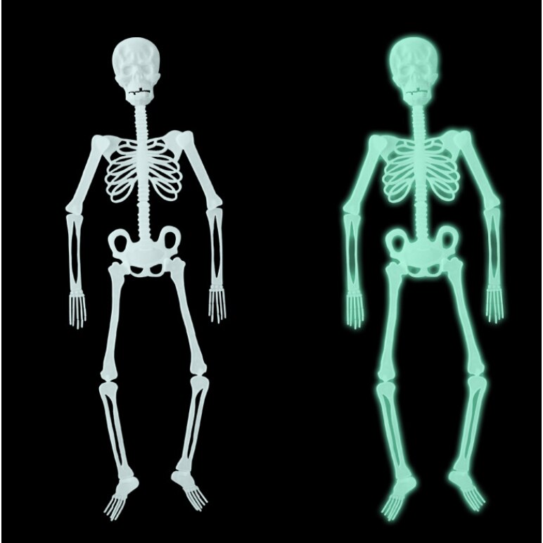 Schelet Halloween, Luminos, 90 cm, Alb - eMAG.ro