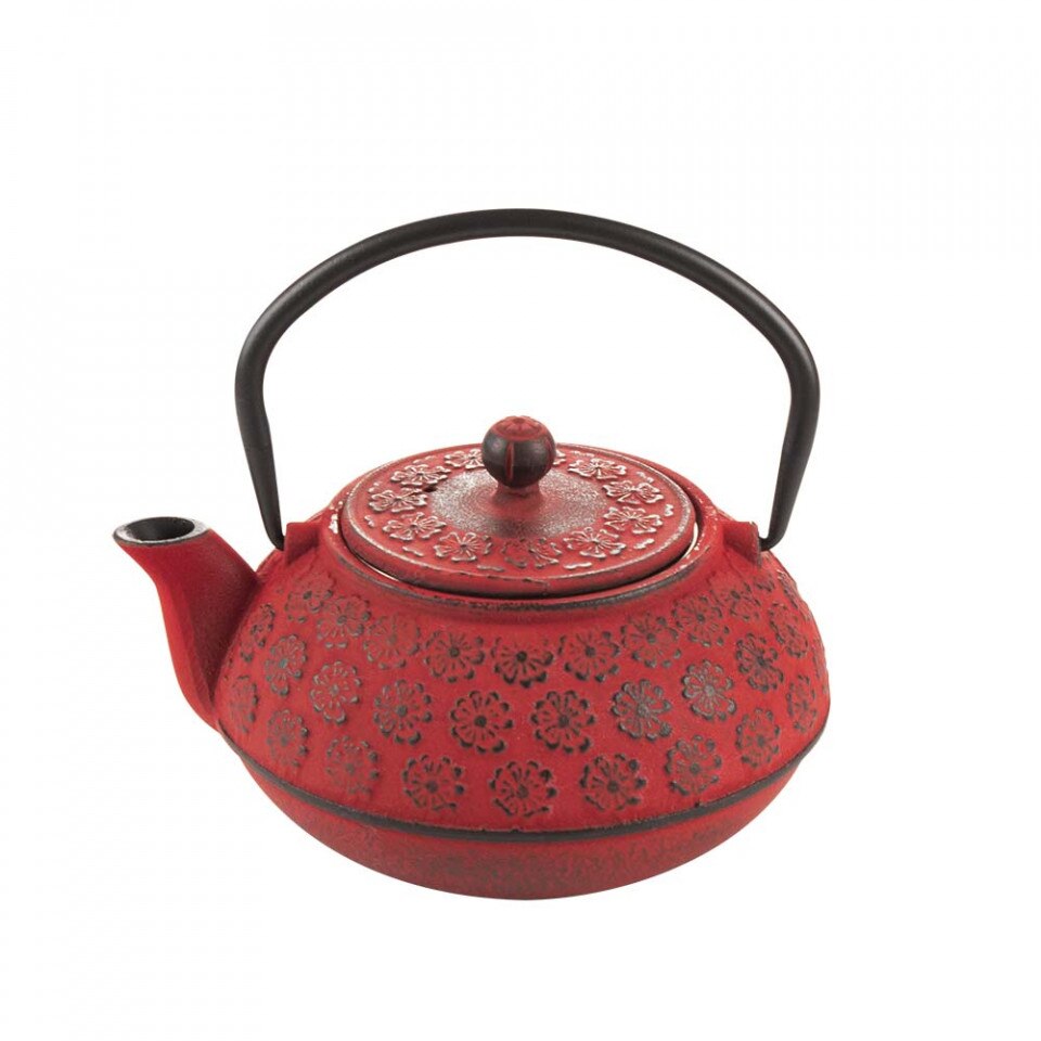 Ceainic din fonta cu sita Luigi Ferrero FR-8360R 600ml, rosu - eMAG.ro