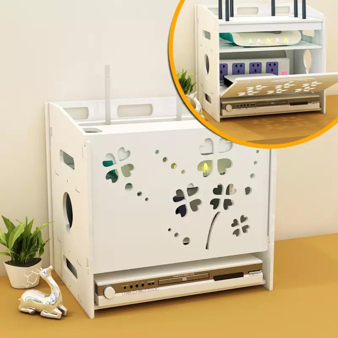 Raft Suport Router Wireless pentru mascare echipament WI-FI si fire ...